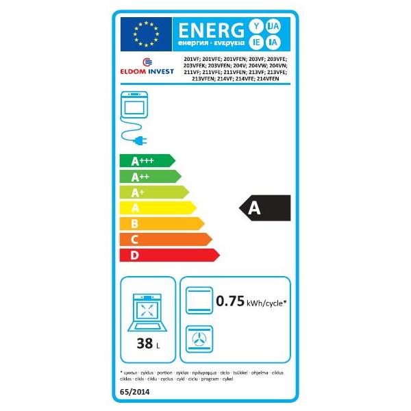 ГОТВАРСКА ПЕЧКА ELDOM 201VFE NEW на цена 435лв. от Техномаркет