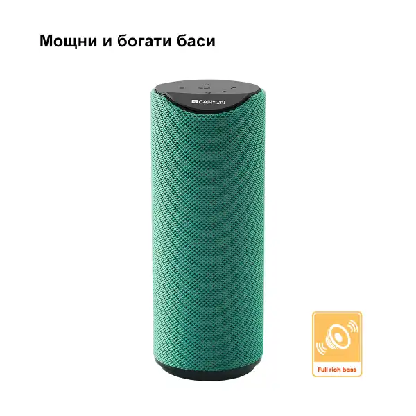 BLUETOOTH КОЛОНКА CANYON CNS-CBTSP5G BLUETOOTH SPEAKER GN от Техномаркет