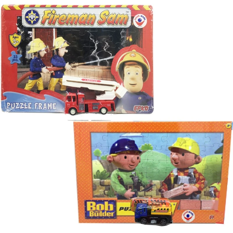 Комплект Пъзели в твърда рамка Fireman SAM FRAME II 87702-87401, с ...