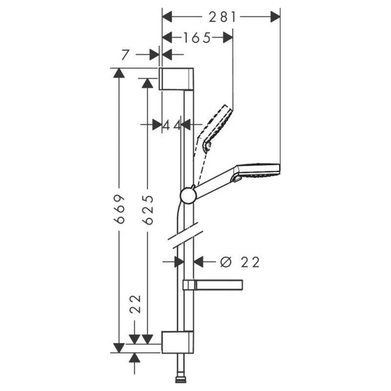 Душ комплект Hansgrohe Crometta Vario 100, 2 Струи от Техномаркет