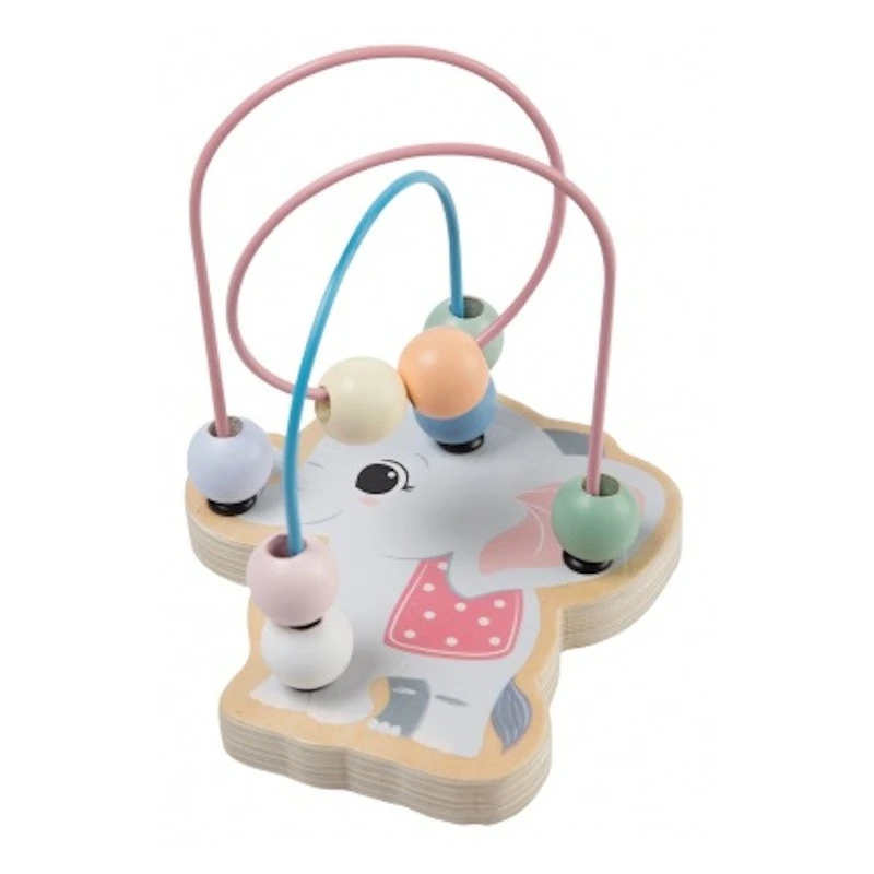 Лабиринт с дървени мъниста Joueco, The Wildies Family, Слонче от ...