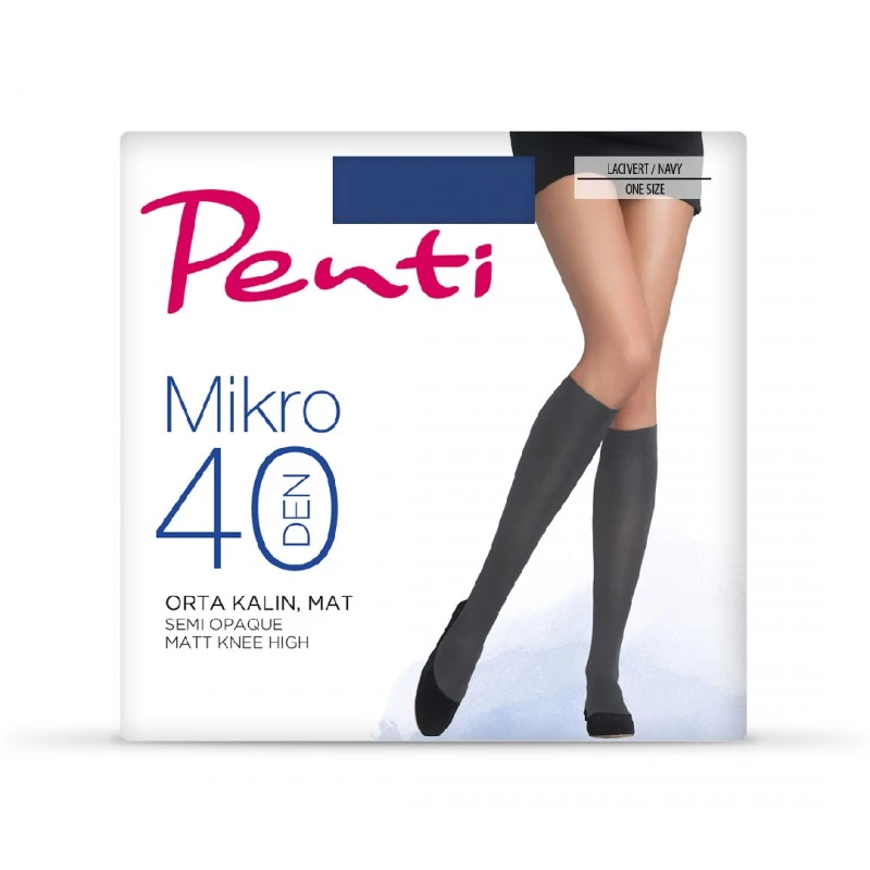 Чорапи до коляното, Penti Micro 40, Тъмносини, 40 Den от Техномаркет